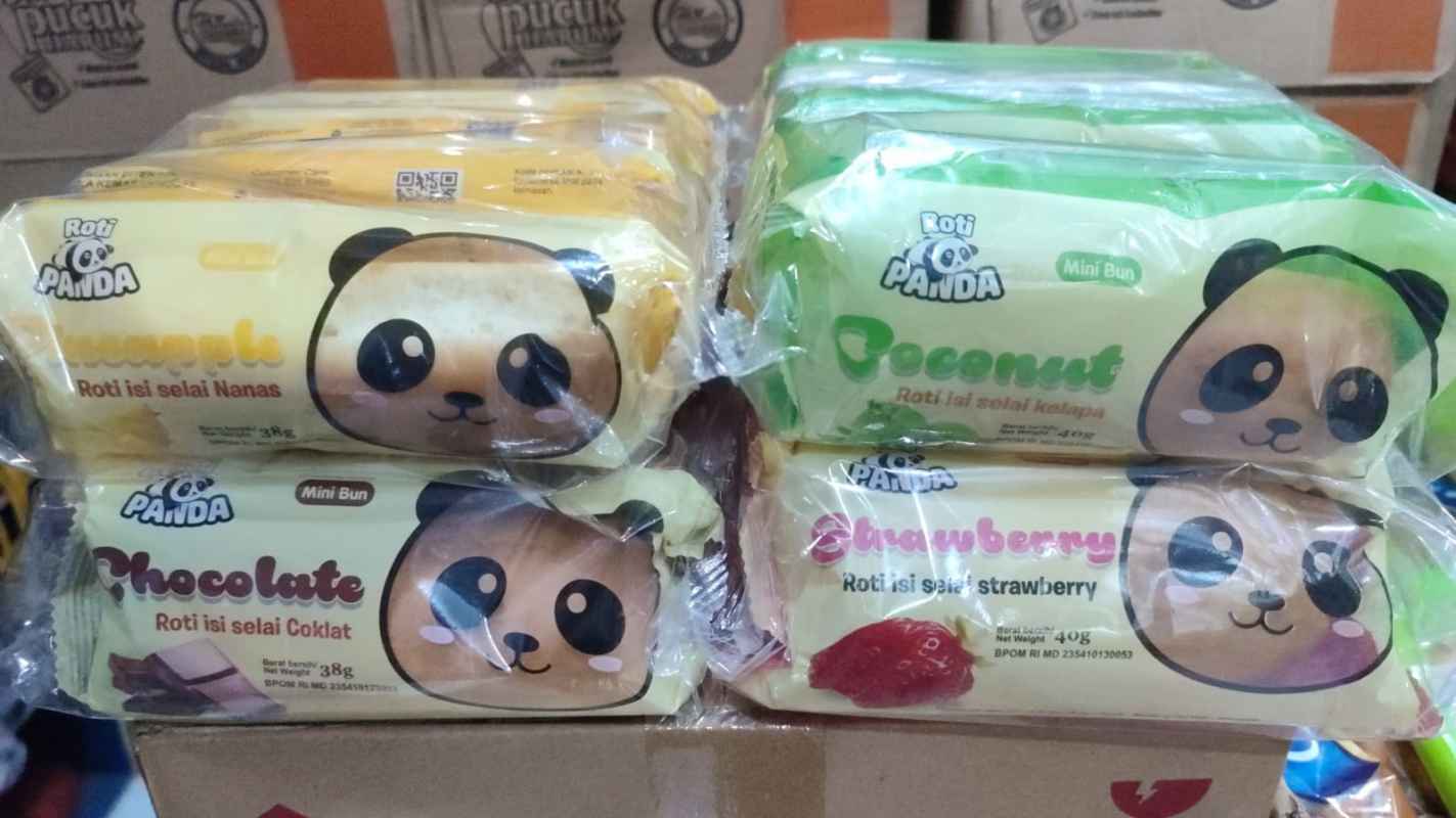 Jual Roti Panda Mini Bun / Roti Isi Selai Coklat,strawberry,nanas Dan ...