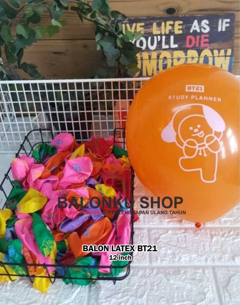 Jual Balon Latex BT21 isi 50 Pcs / Balon BT21 / Balon BTS di Seller ...