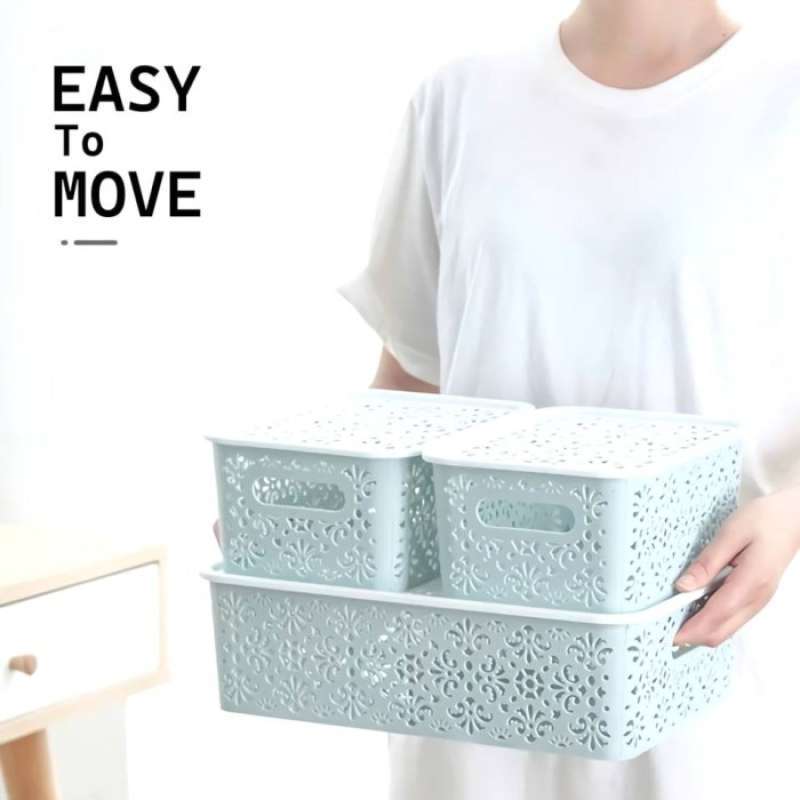 Promo Storage Box Organizer Multifungsi Keranjang Penyimpanan Dengan ...