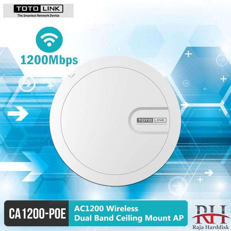 Jual TOTOLINK CA1200-POE AC1200 Wireless Dual Band Ceiling Mount AP di ...