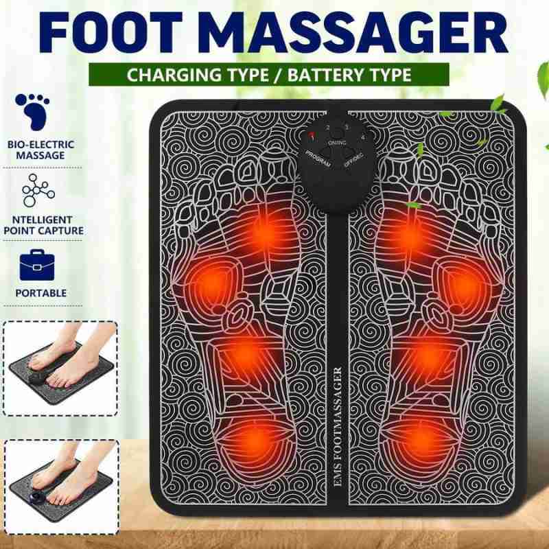 Jual Pemijat Kaki Elektrik Pulse EMS Muscle Mat Pad Massager di Seller ...