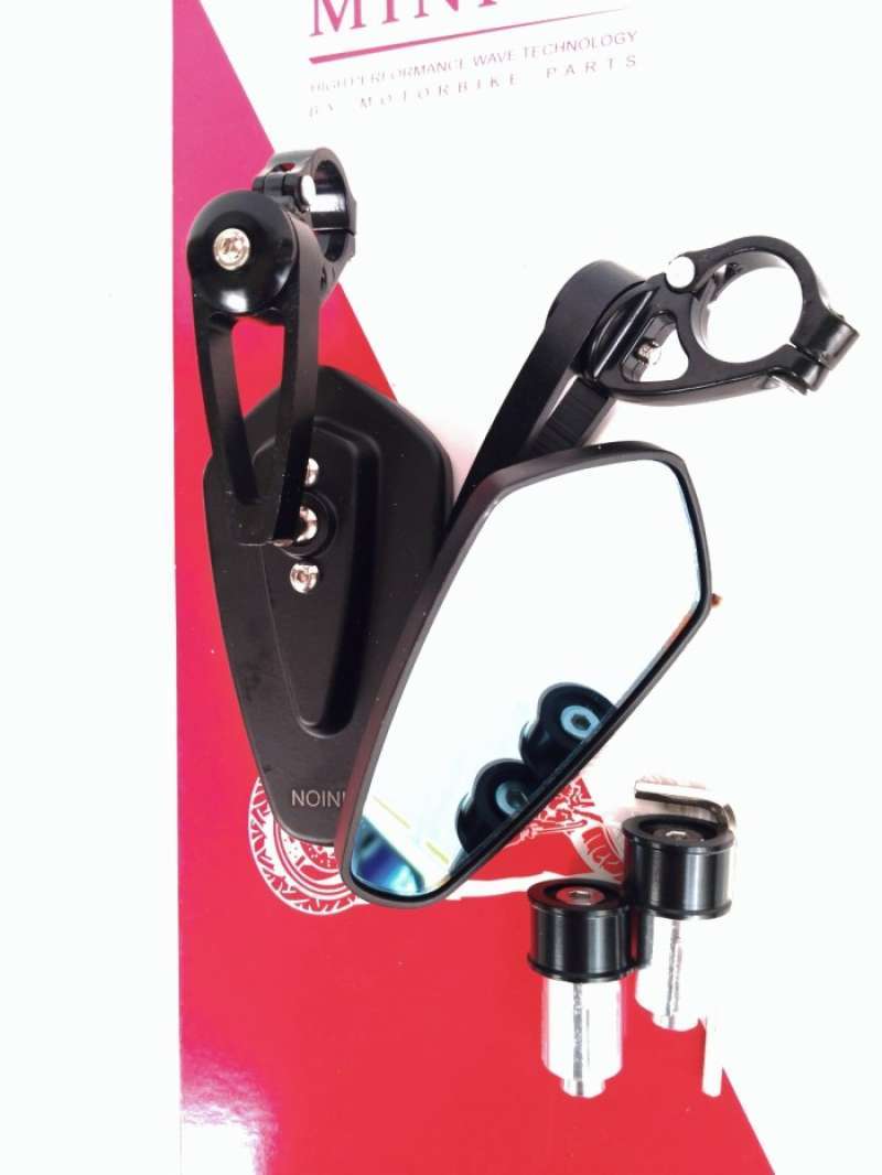 Jual Spion Bar End Cafe Racer Spion Jalu Cnc Oval Universal - Kaca ...