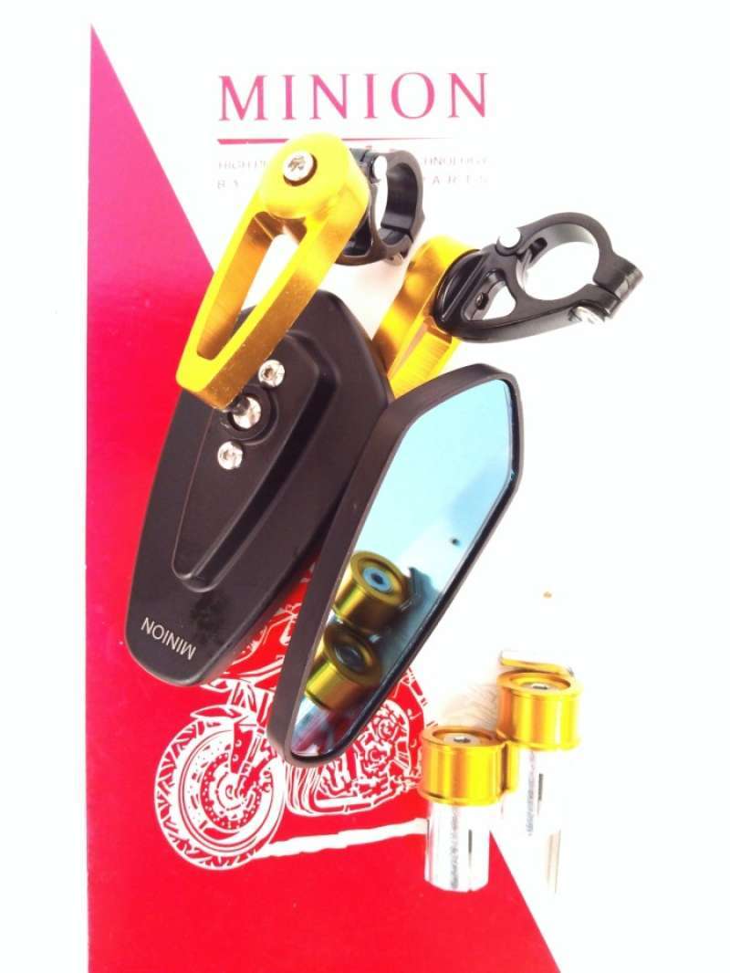 Jual Spion Bar End Cafe Racer Spion Jalu Cnc Oval Universal - Kaca ...