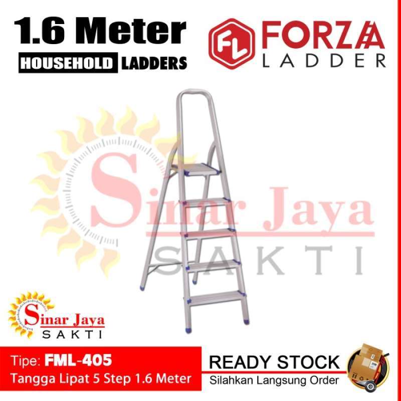 Promo Tangga Lipat 5 Step Forza FML-405 1.6 Meter Tangga Alumunium 1,6 ...