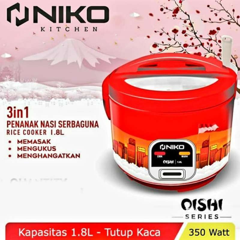 Promo NIKO Oishi Glass Rice Cooker 3 in 1 1.8 Liter - OL18 Diskon 52% ...