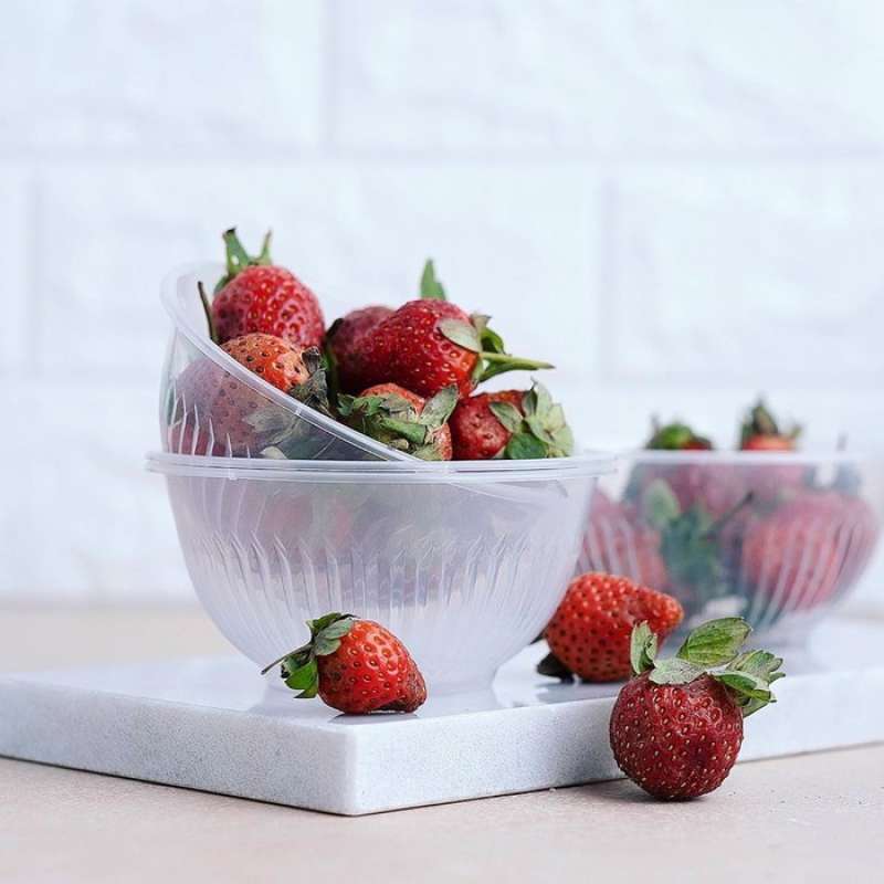 Promo THINWALL 250ML ME +TUTUP TAHAN PANAS @50 / CUP BUAT SALAD AGER ...