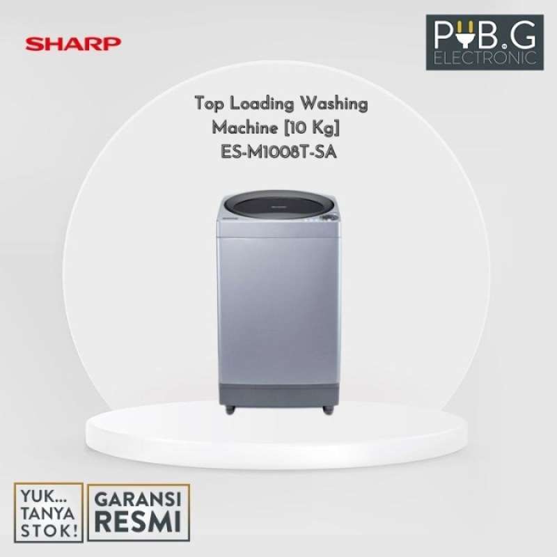 Promo Sharp ES-M1008T-SA Top Loading Washing Machine [10 Kg] Diskon 5% ...