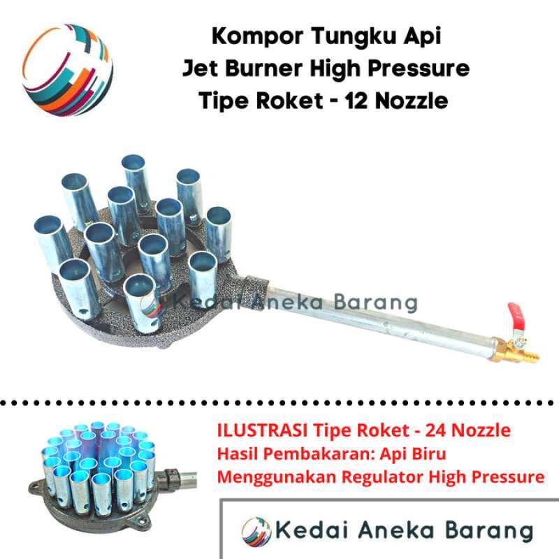 Jual Kompor Roket 12 Burner Tungku Api High Pressure Tekanan Tinggi Gas ...