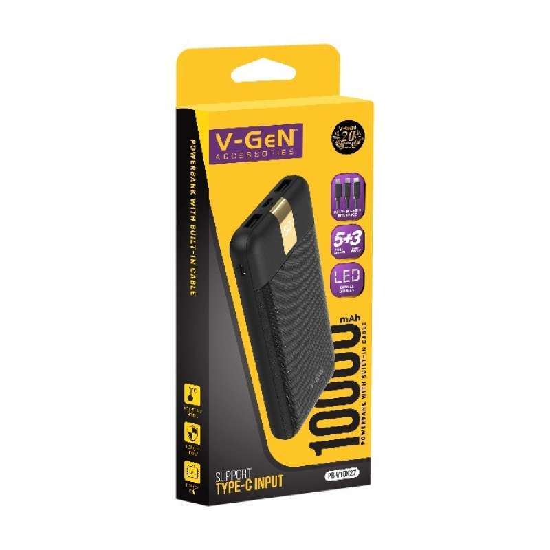 Jual Powerbank V-GeN Rescue V10K27 10000mAh Type C MicroUSB Lightning 2 ...