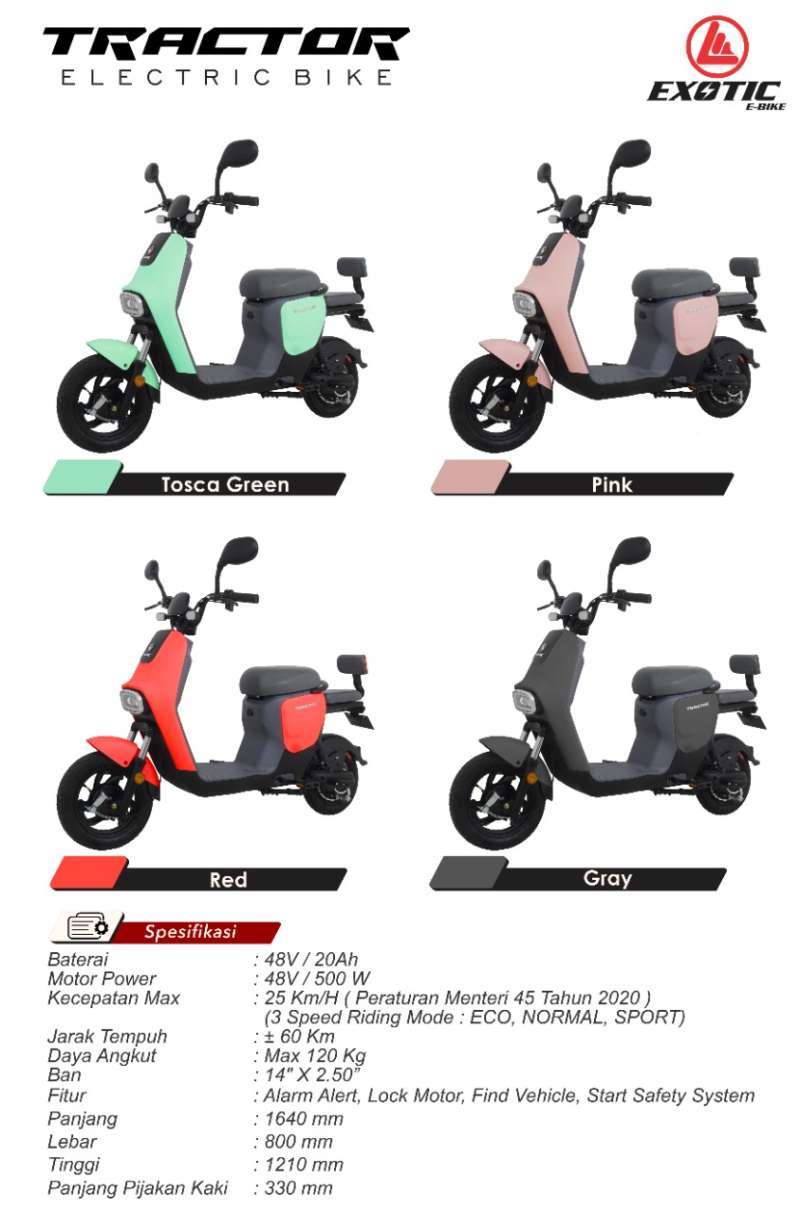 Promo Exotic Tractor Sepeda Listrik Garansi Resmi Termurah Diskon 6% Di ...