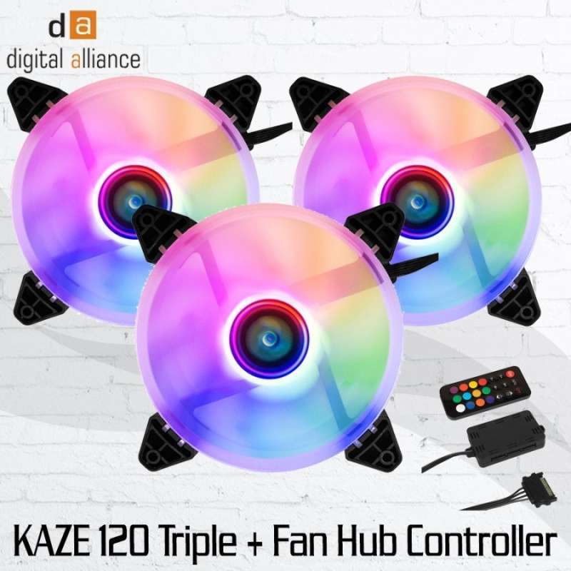 Jual Digital Alliance RGB Fan Casing TRIPLE KAZE with Hub Remote ...