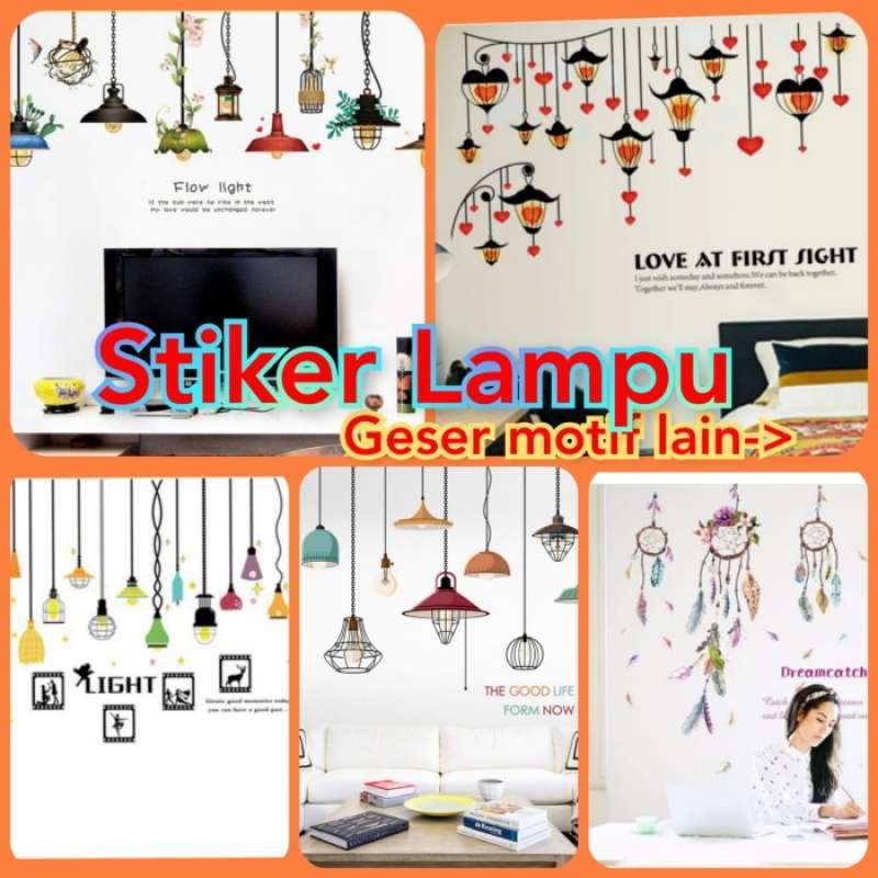 Jual WALL STIKER STICKER DINDING WALLSTICKER LAMPU WALLSTIKER RUANG ...