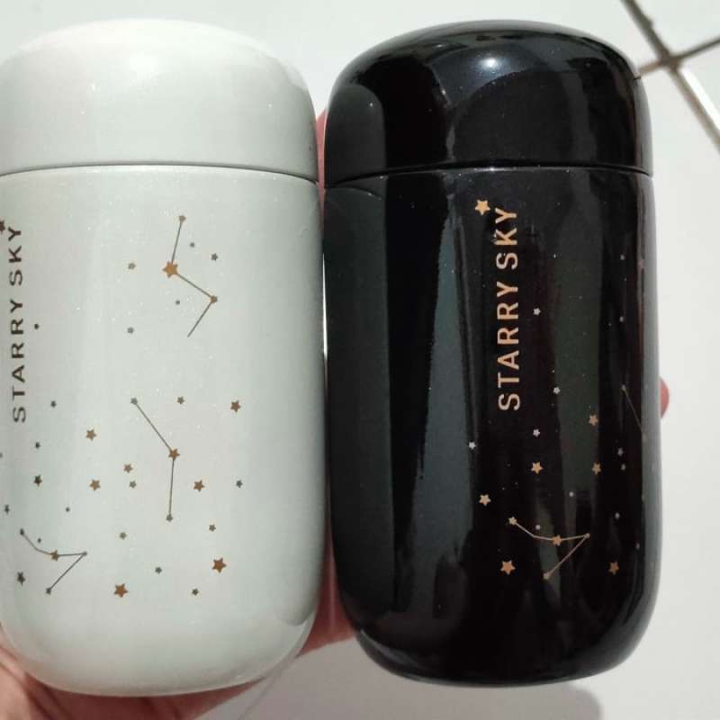 Promo (Oneisall) Black White Starry Sky Mini Thermos Cup 230 Ml Diskon ...