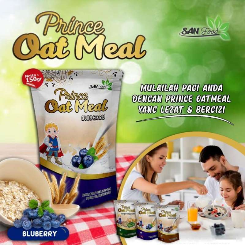 Promo Prince OatMeal (Bubur Gandum) Blueberry Diskon 20% di Seller ...