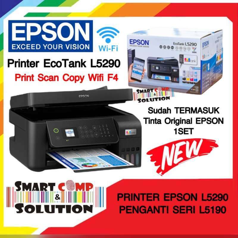 Jual Printer Epson Ecotank L5290 Wifi F4 Print Scan Copy With Adf