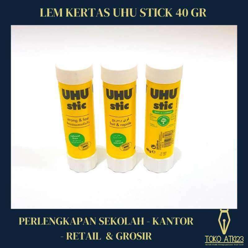 Jual Lem Kertas Stick Merk UHU 40 gram di Seller Toko ATK123 - Ploso ...