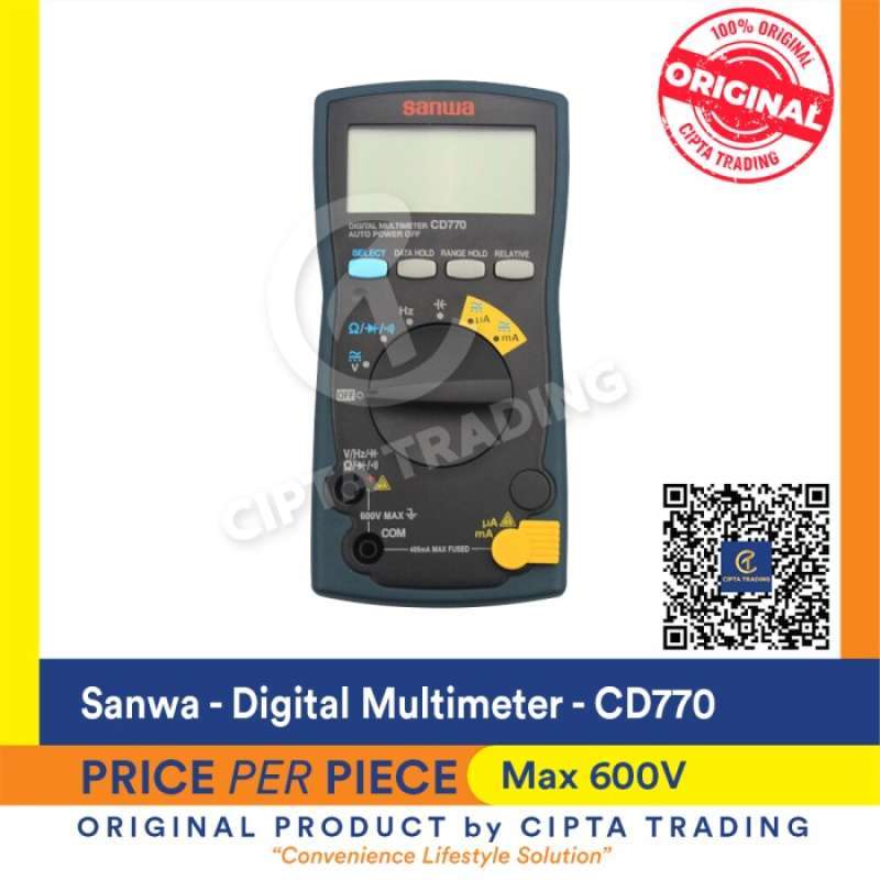 Promo Digital Multimeter - Sanwa - CD770 Diskon 5% di Seller Odettee Shop - Wanasari, Kab ...