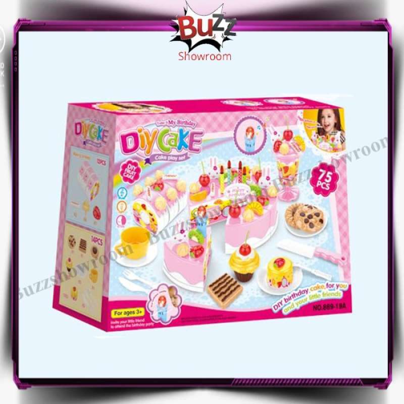 Promo Diy Birthday Cake Play Set Fruit Dessert Mainan Kue Ulang Tahun ...