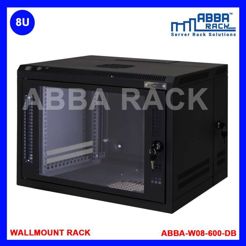 Jual ABBA-RACK 19 INCH WALLMOUNT RACK 8U DEPTH 600MM ABBA-W08-600-DG/DB ...