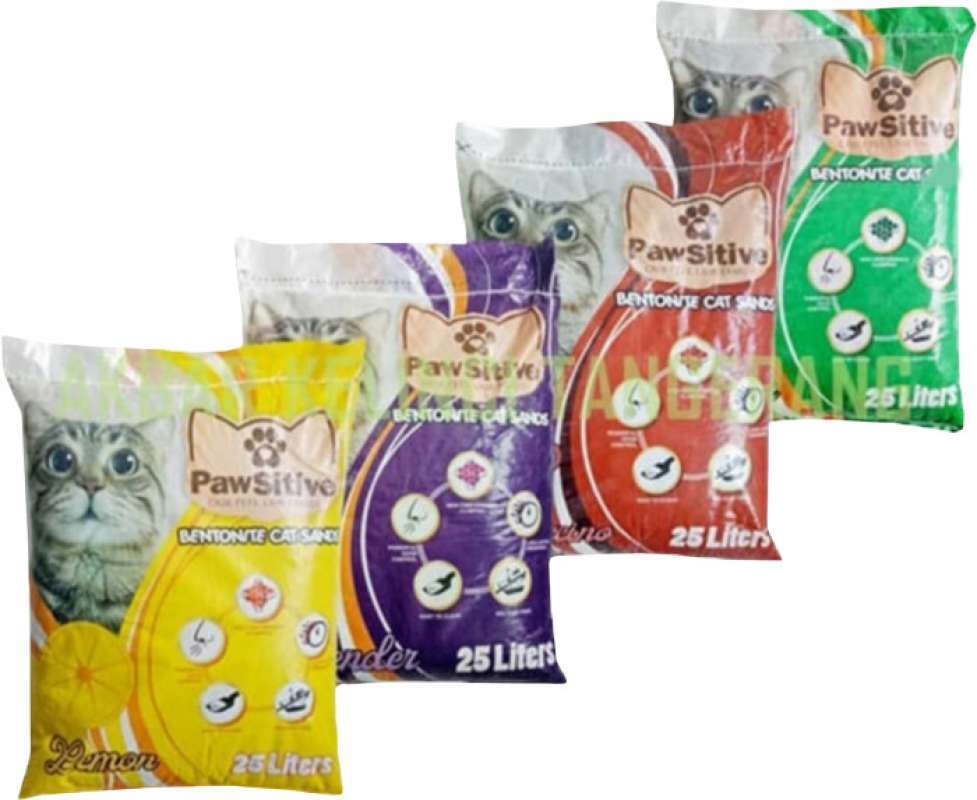 Jual Pasir Kucing Gumpal Wangi Pawsitive 25 Liter Catsand 25lt Top ...
