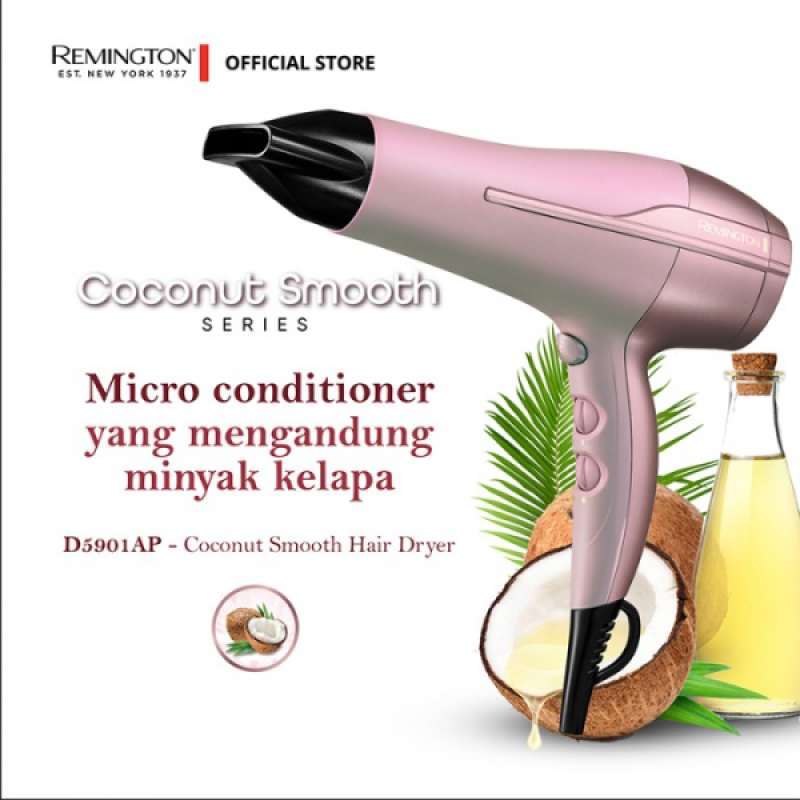 Promo Remington Hairdryer / Pengering Rambut Coconut Smooth D5901 ...