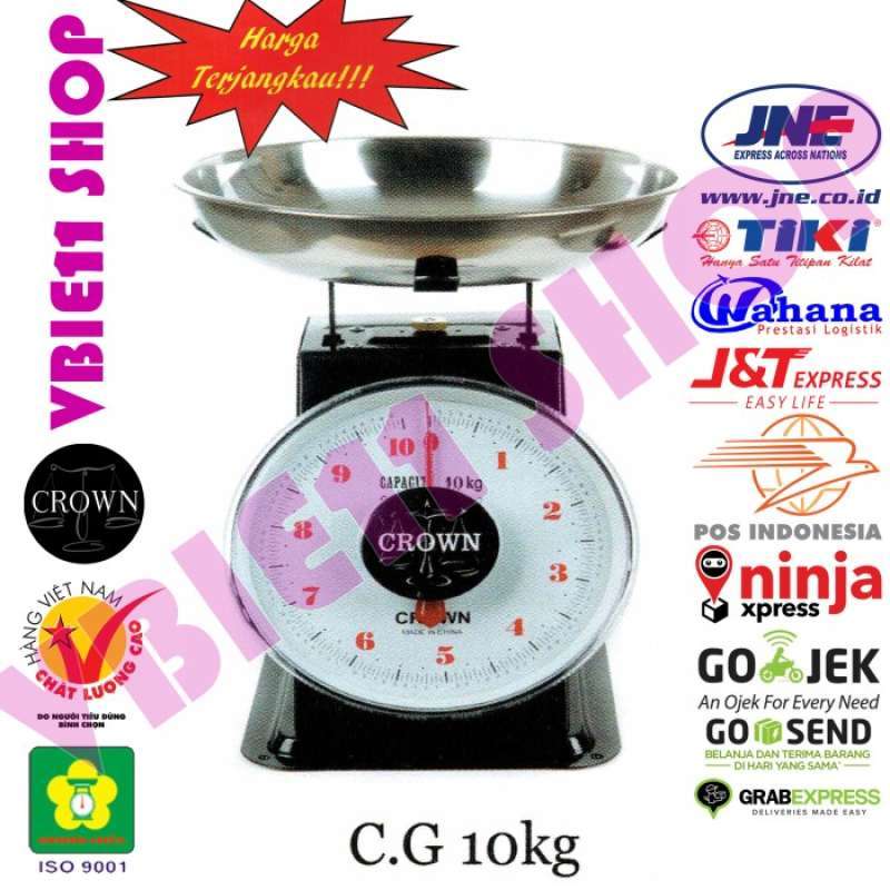 Jual Timbangan Jarum/Duduk/Laundry/Buah/Sayur/Barang/Kargo Crown C.G 10kg TERJAMIN di Seller SNJ ...