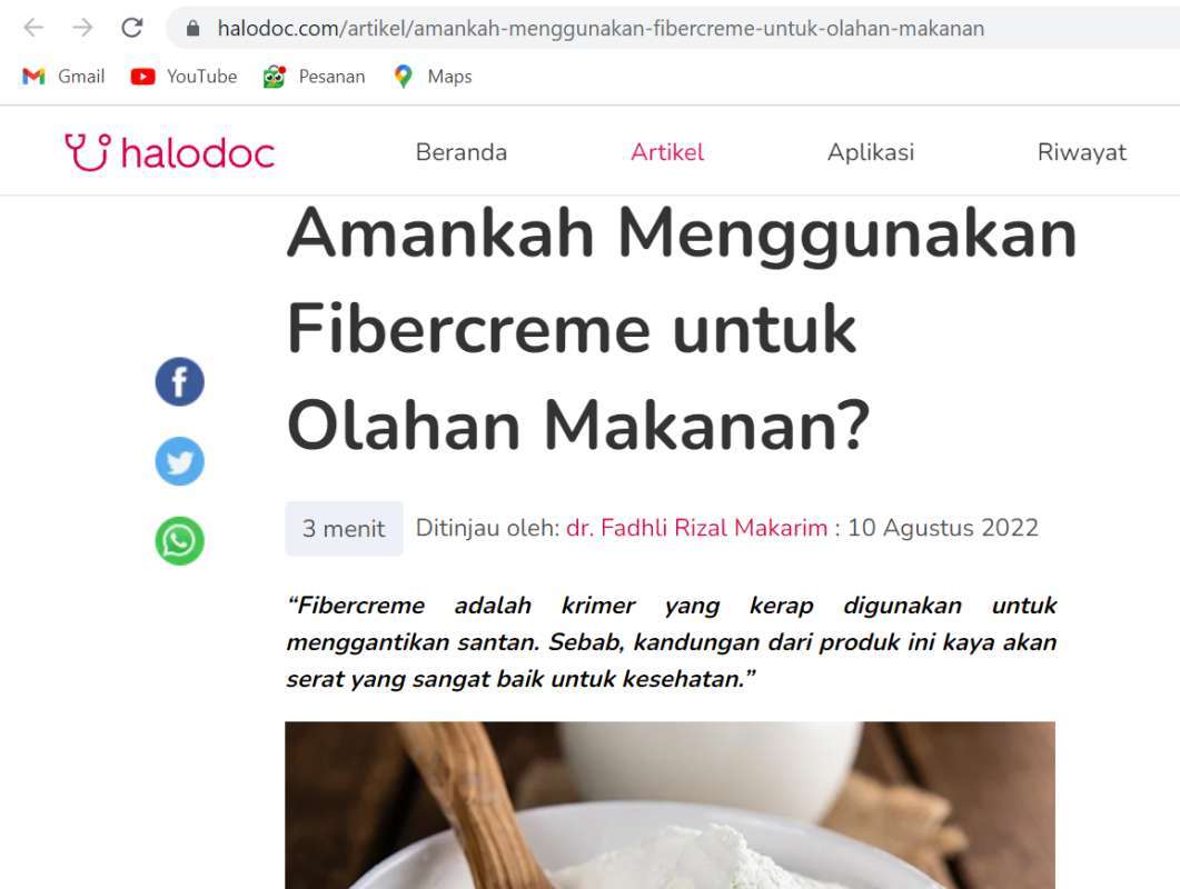 Jual Fiber Creme Elenka Creamer 1 Kg / Multipurpose Creamer Di Seller ...