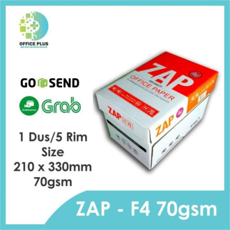 Promo Kertas Hvs Folio F4 70Gr Zap 1 Dus / 5 Rim Diskon 15% di Seller ...