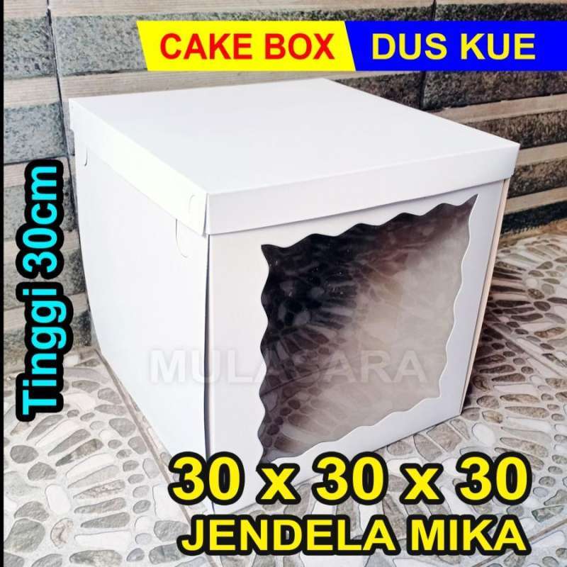 Jual Dus Box 30X30X30 Cm Jendela Mika/30X30/Dus Kue Ulang Tahun/Box Kue ...