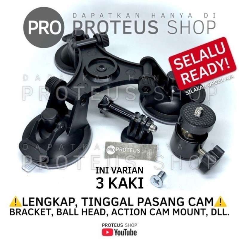 Jual Jual âœ… BRACKET 3 KAKI MOUNT KACA MOBIL CAR GOPRO DJI OSMO ACTION ...