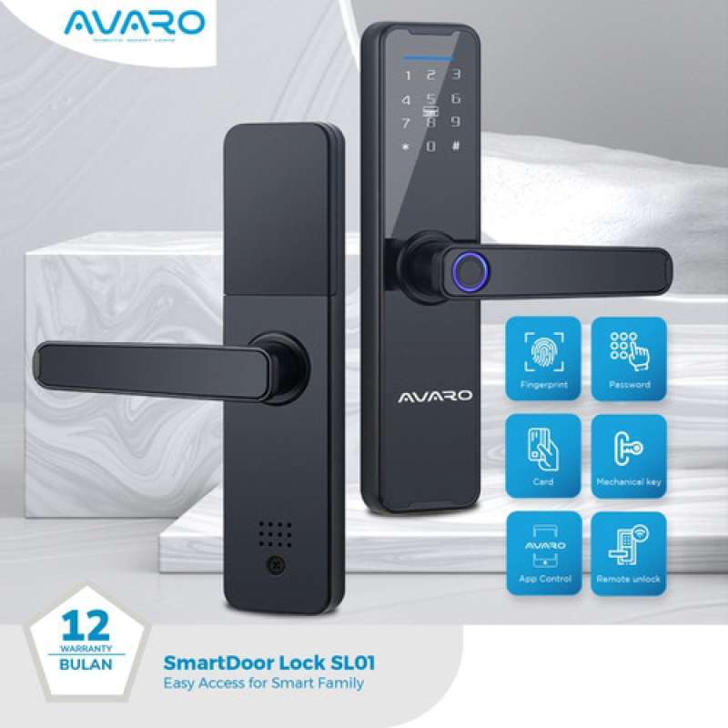Jual Avaro Smart Door Lock Handle Rfid- Fingerprint Waterproof - Sl01 ...