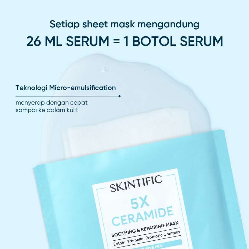 Promo Skintific-5x Ceramide Soothing Calming Mask-26ml (4 Pcs) Diskon 34% Di Seller Skintific ...