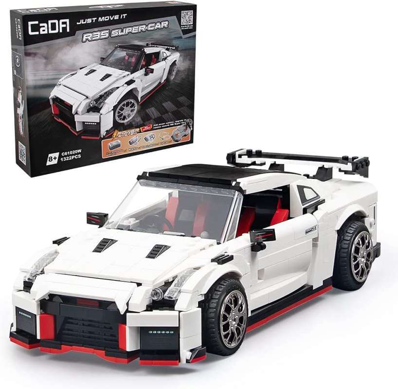 Promo Double E Cada Bricks C61020w Gtr R35 Racing Car Motor Diskon 20% ...