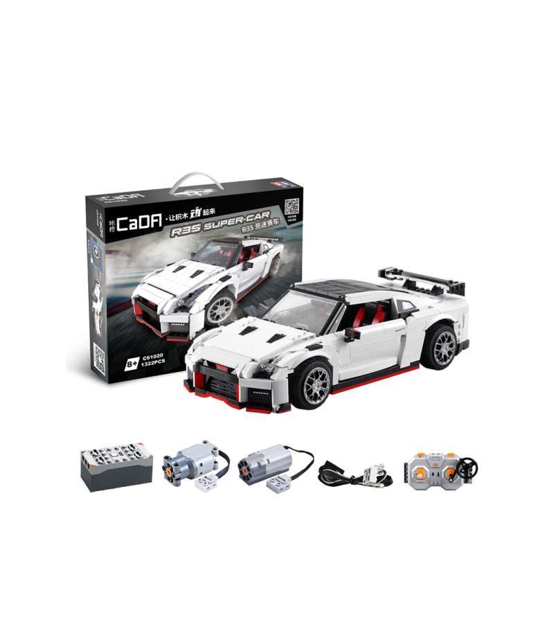 Promo Double E Cada Bricks C61020w Gtr R35 Racing Car Motor Diskon 20% ...