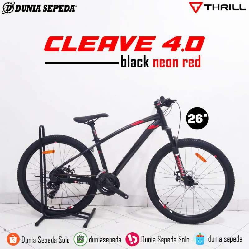 Jual Sepeda Gunung Thrill Mtb 26 Cleave 4.0 Blk/nrd Di Seller Toko ...