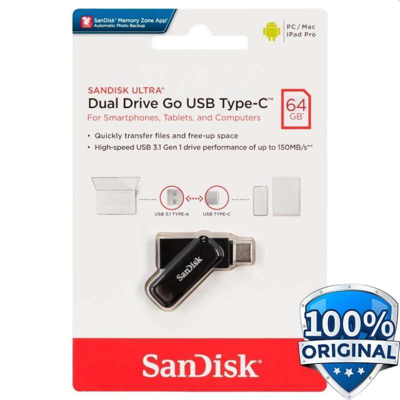 Jual SanDisk Ultra Dual Drive Go USB Type C Flashdisk 64GB di Seller ...