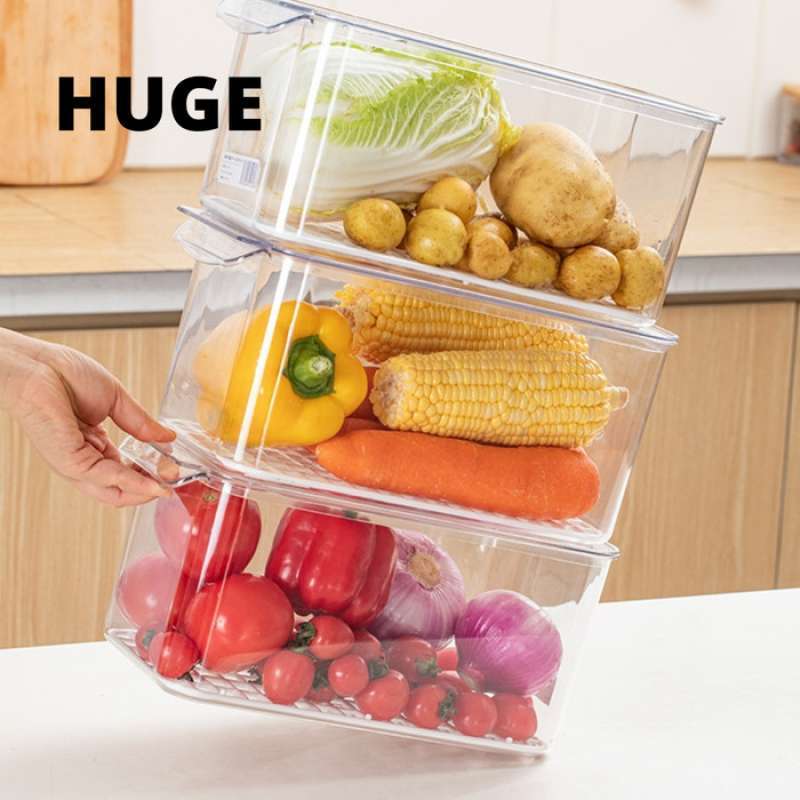 Jual Box Akrilik Kulkas Kotak Penyimpanan Sayur Buah Container Food ...