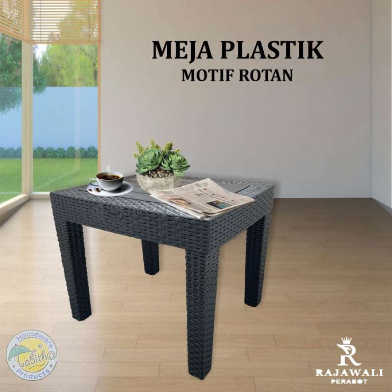 Promo Meja Rotan Plastik Tabitha Meja Teras/ Tamu Diskon 5% di Seller ...