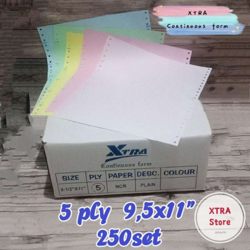 Promo Kertas Continuous Form 5Ply Ncr 250Sets 9.5X11Inc Letter Diskon ...