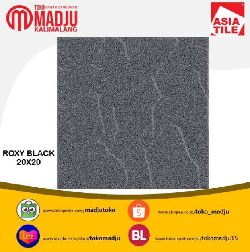 Jual Keramik Asia Tile Roxy Black 20x20 di Seller Toko Madju - Jaka ...