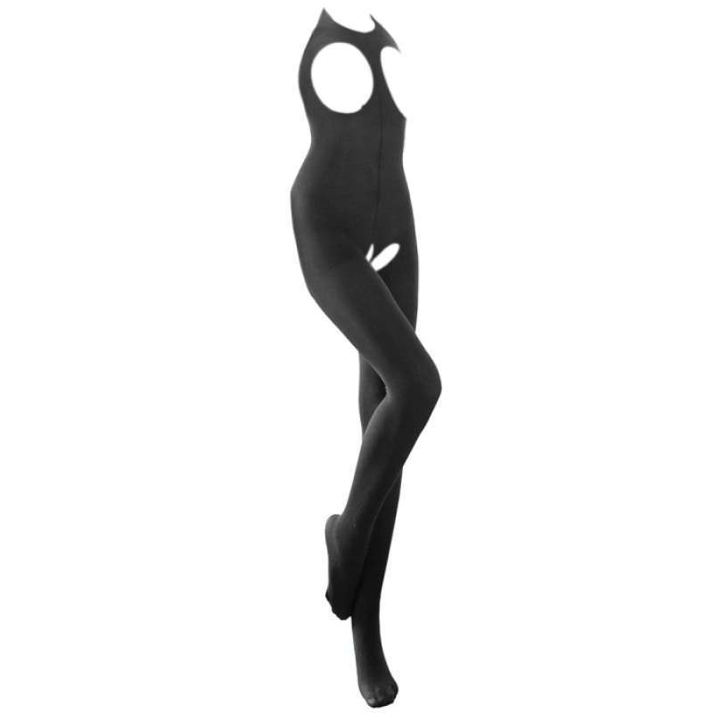 Jual Bs168 Full Body Stocking Bodystocking Hitam Transparan Open Cup