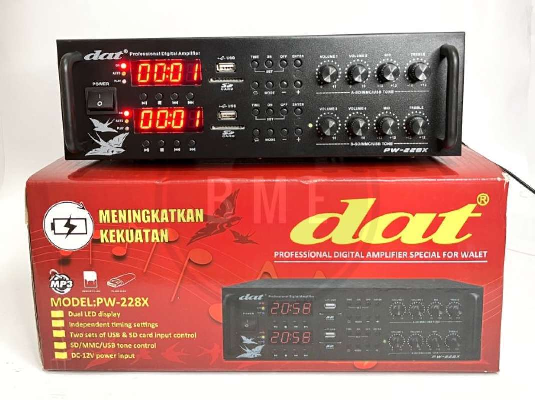 Jual AMPLI WALET DAT PW 228 AMPLIFIER DAT PW228 228X 2 PLAYER 4 CHANNEL ORI di Seller GrowUp ...