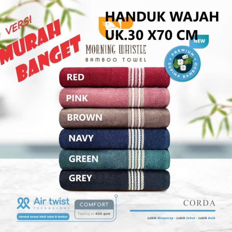 Promo Handuk WAJAH KECIL Sport Salon Lap Tangan AIRTWIST TECH Bamboo ...