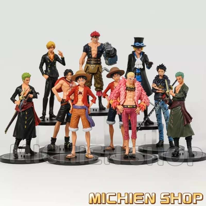 Promo TOPPER CAKE ACTION FIGURE ONE PIECE LUFFY ZORO SANJI ACE LAW NAMI ...