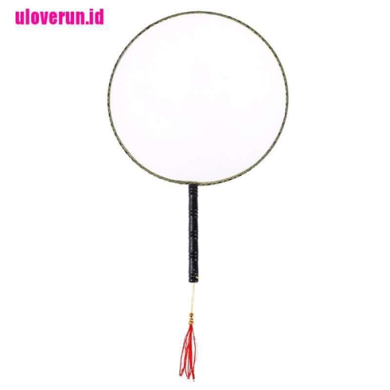 Jual lcoveWhite Elegant Hand Fan Gong fan blank children DIY art ...
