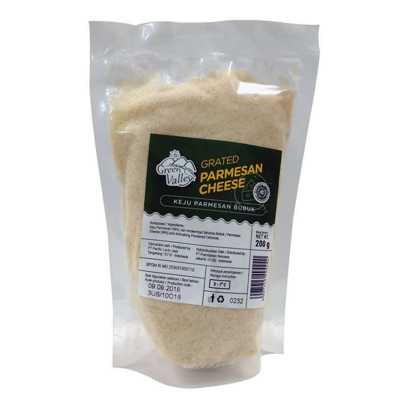 Jual GREEN VALLEY Shredded Parmesan Cheese 500 gram Keju Parmesan Parut ...