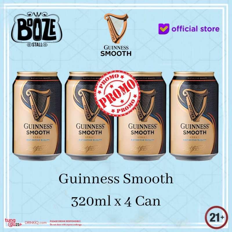 Jual Beer Guinness Smooth Can 320ml 4 Kaleng di Seller Booze Stall ...
