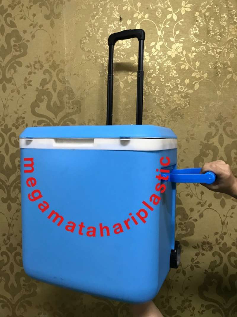 Promo Cooler Box 37 Liter Sanata Dengan Handle + Roda + Gagang Trolley ...