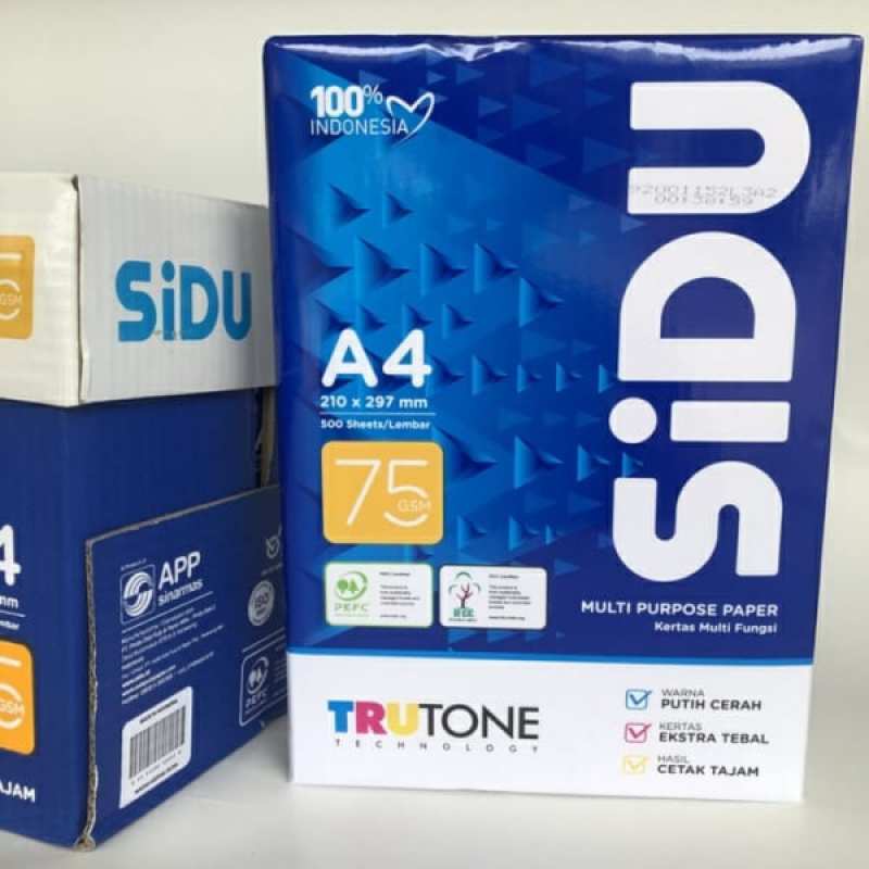 Jual Kertas A4 Sinar Dunia 75 Gram ( isi 5 rim/box) di Seller Toko ...