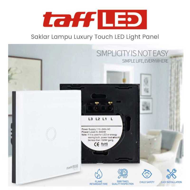 Jual Glo - Taffled Saklar Lampu Luxury Touch Led Light Panel - Ao-001 ...